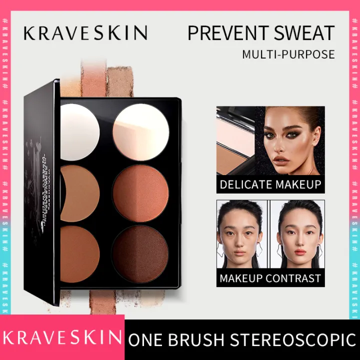 Contour Powder 6 Colors Grooming Powder Contour Bronzer Blusher Shading ...