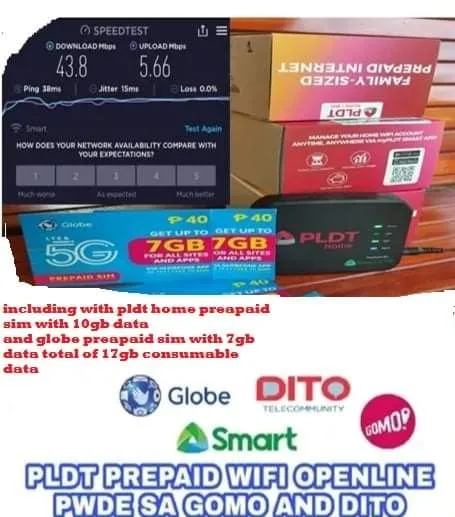 Pldt home wifi openline with 17gb consumable data | Lazada PH