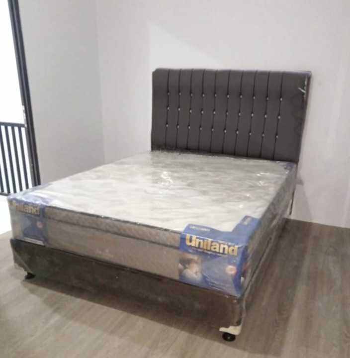 bed set divan sandaran series lohan dan kasur uniland paradise plushtop ...