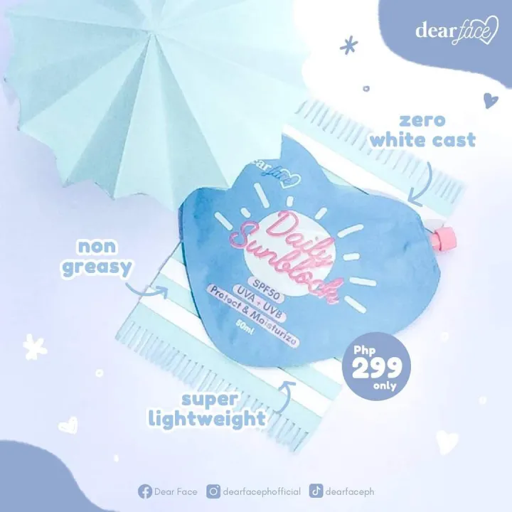Dear Face Daily Sunblock 50g | Lazada PH