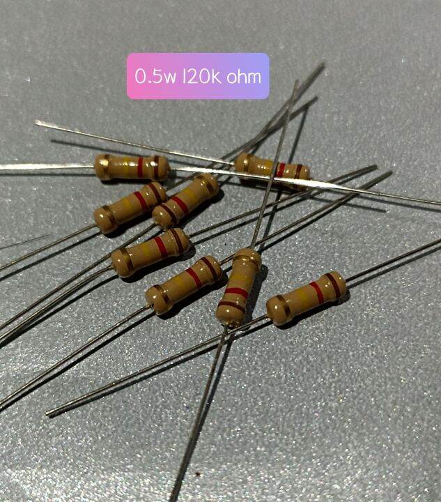 10BUAH RESISTOR 0.5W 120K OHM SETENGAH WATT 120K OHM 0.5 WATT 120K OHM | Lazada Indonesia