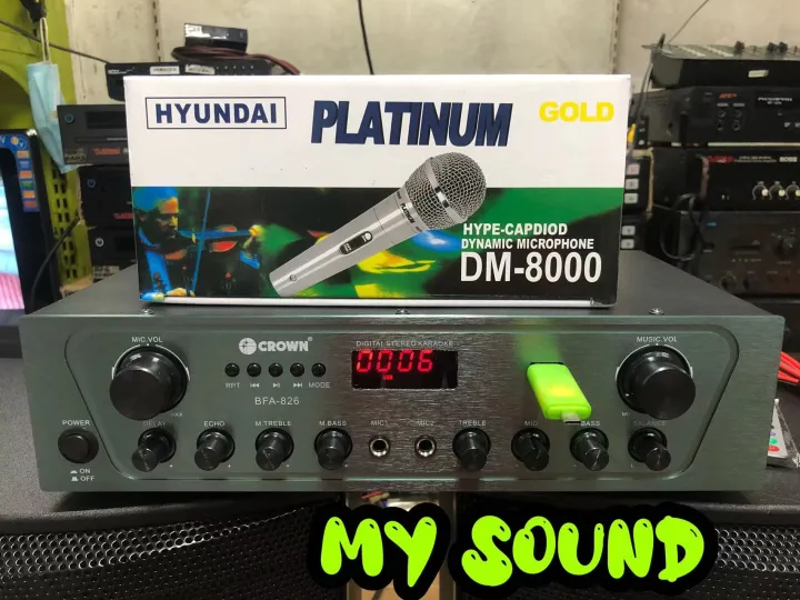 2022 Crown BFA-826 2600W PMPO Karaoke Amplifier with Baffle Speaker ...