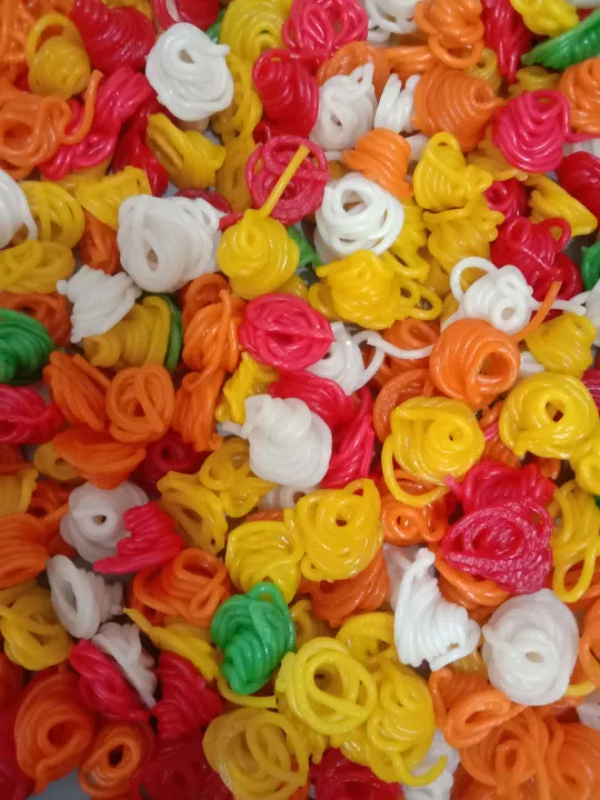 Kerupuk warna warni bentuk keong 1 kg | Lazada Indonesia