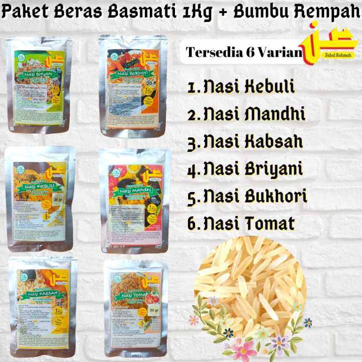 Beras basmati + rempah nasi kebuli mandhi Kabsah biryani bukhori tomat ...