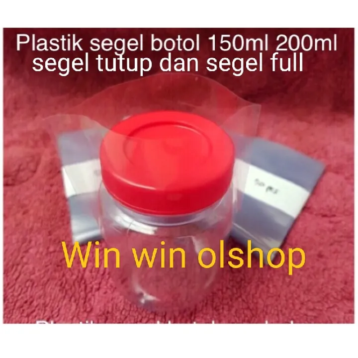 PLASTIK SEGEL BOTOL SAMBAL 150 ml 200 ml ( isi 50 ) segel tutup dan ...