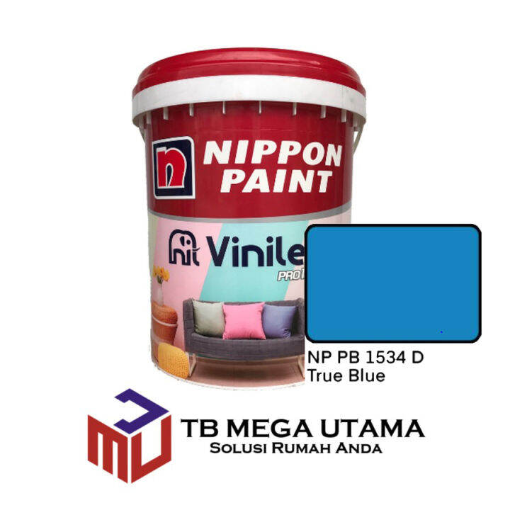 Nippon Vinilex Pro 1000 NP PB 1534D True Blue 20 Kg | Cat Tembok ...