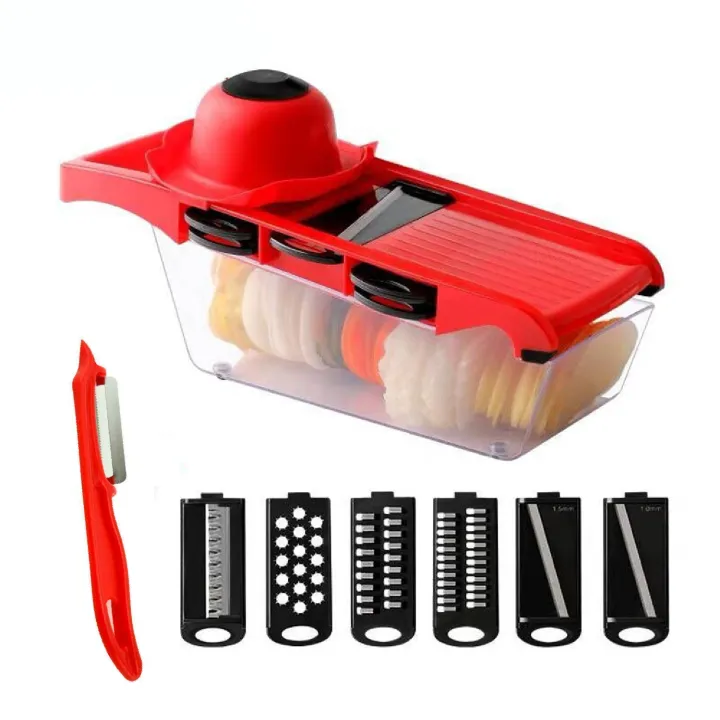 6 IN 1 Fruit & Vegetables Cutter With Container Shredder ...