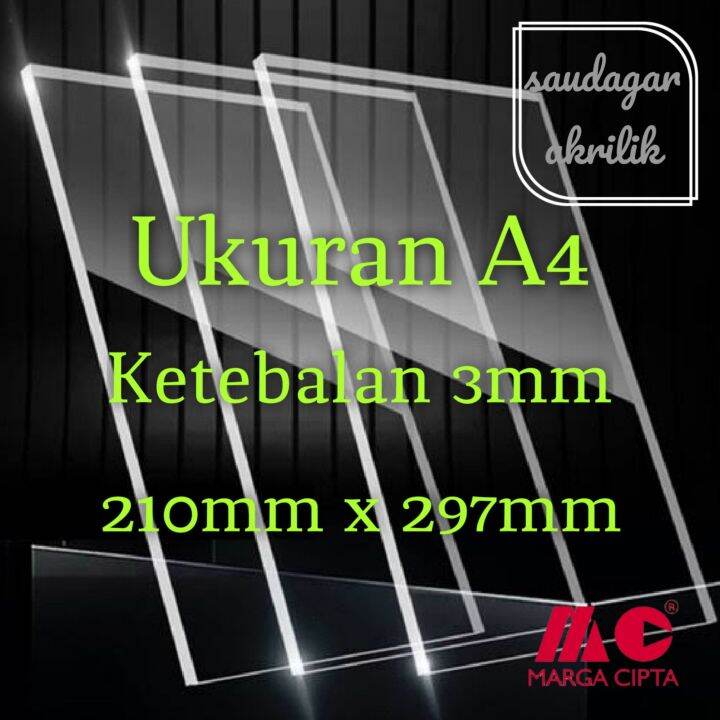 akrilik bening 3mm ukuran A4 | Lazada Indonesia
