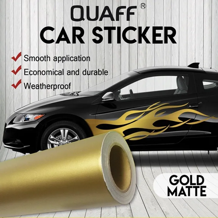 Quaff brand car sticker matte gold 10meter per roll | Lazada PH