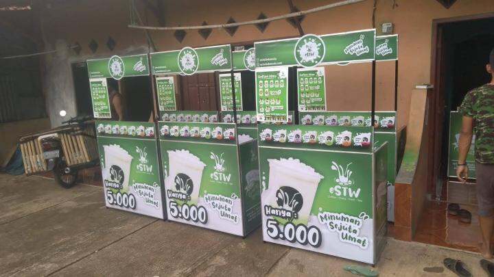 meja stand lipat / Booth portable medium model standar uk 100x50x180 ...