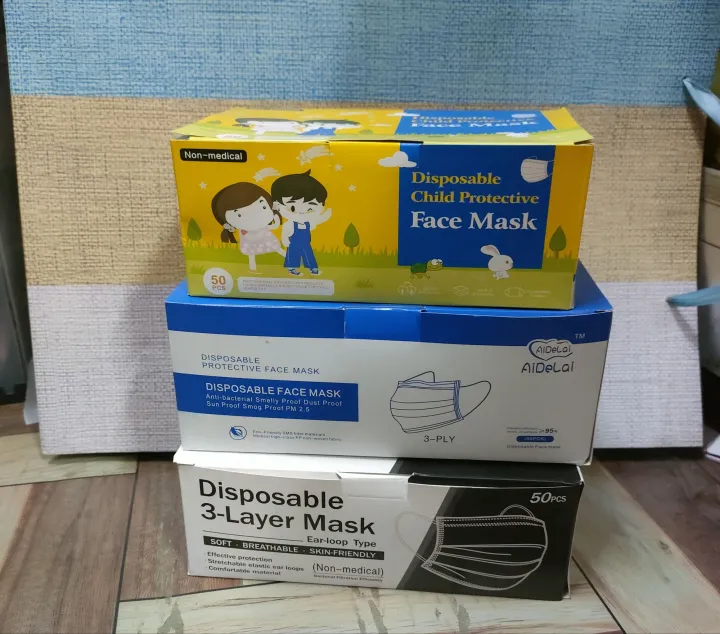 protective mask disposable facemask available adult and kids 50 pcs in ...