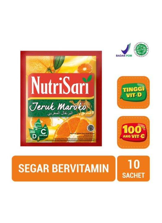 Nutrisari Rasa jeruk Maroko isi 10 pcs | Lazada
