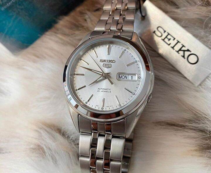SEIKO 5 AUTOMATIC SNKL15K1 ไซโก้ นาฬิกาชาย ไม่ต้องใส่ถ่าน สายสแตนเลส ...