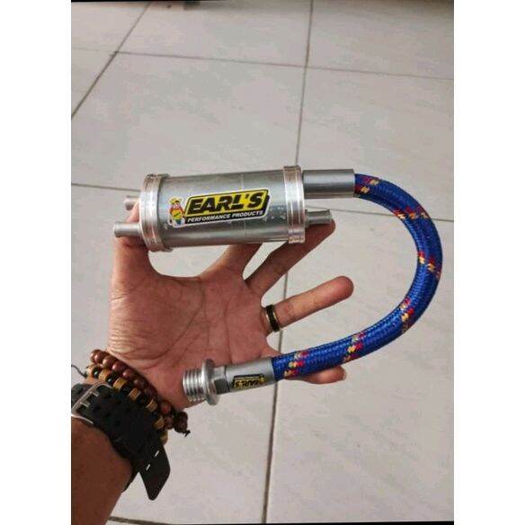 Tabung Hawa Racing Universal Set Tutup Oli Selang Serabut | Lazada ...