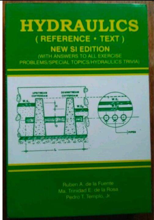 HYDRAULICS (REFERENCE-TEXT) NEW SI EDITION by dela fuente | Lazada PH