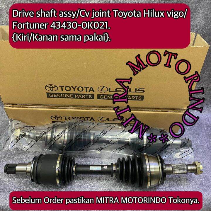 Drive Shaft Assy/Cv Joint Toyota Hilux Vigo/Fortuner 43430-0K021 Kiri ...