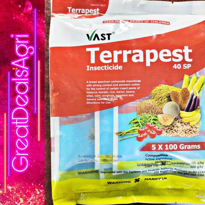 TERRAPEST INSECTICIDE 40 SP (5 X 100 GRAMS) VAST | Lazada PH