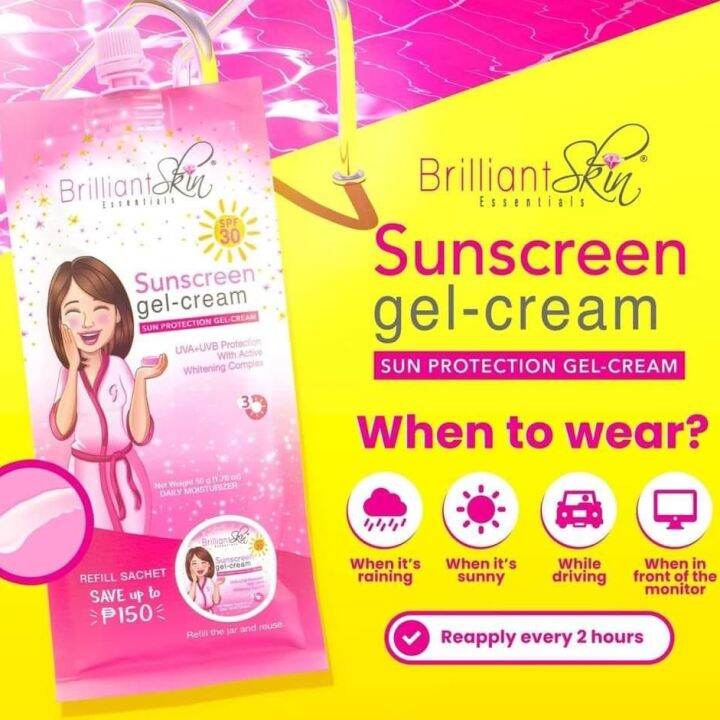 Brilliant Skin Sunscreen Gel-Cream SPF30 (50g) | Lazada PH
