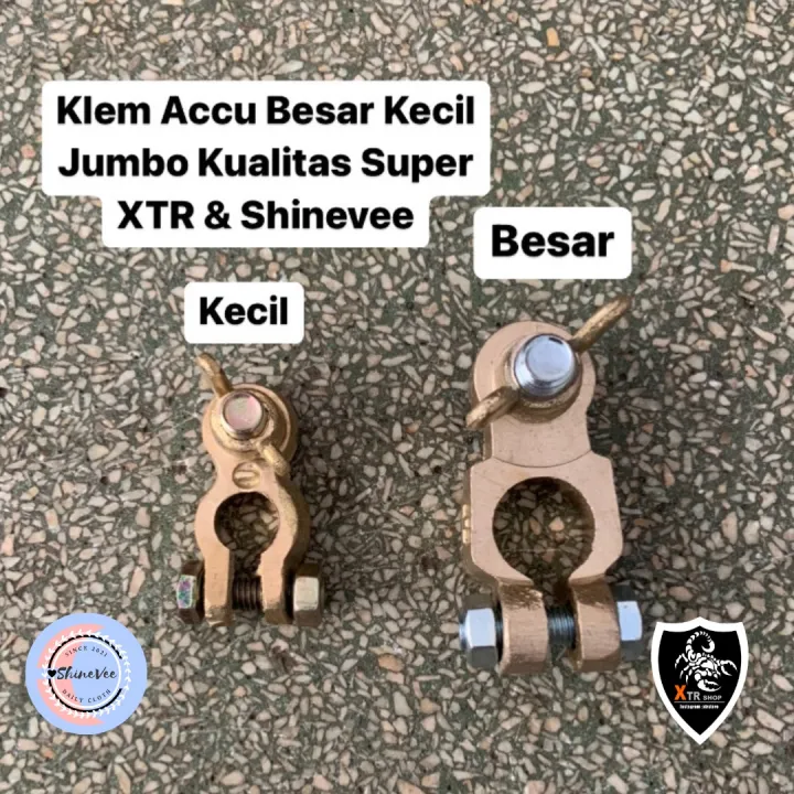 Klem Accu Besar Kecil Jumbo kualitas Super / Klem Aki Kuningan / Kepala ...