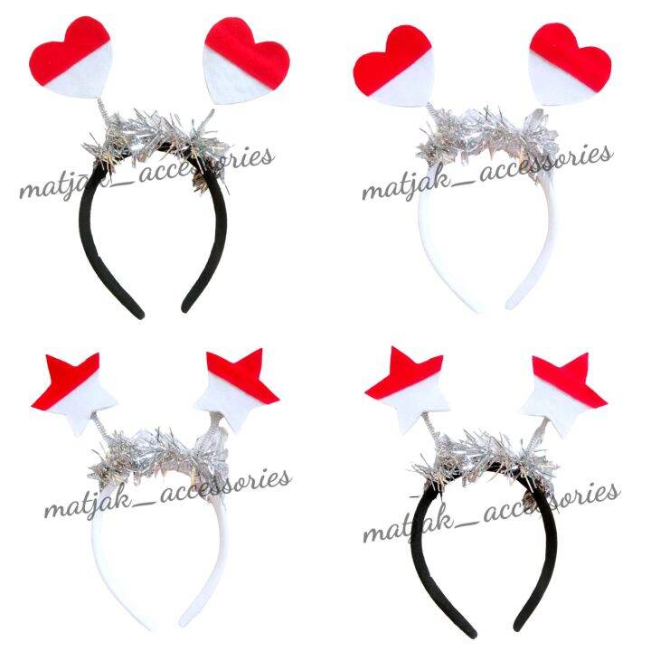 Bando Merah Putih Indonesia Bando Tuing Tuing Per Love Bintang Hati ...