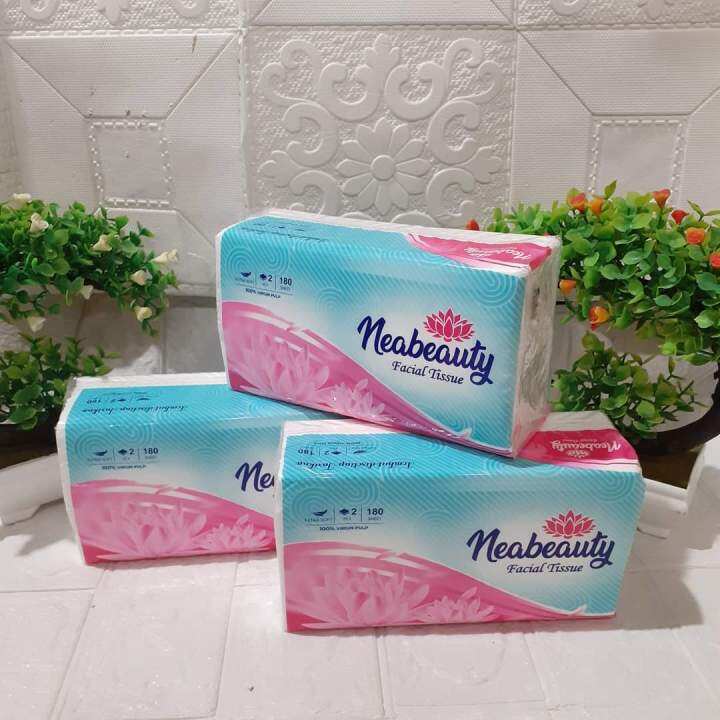 TISU KERING - NEABEAUTY FACIAL TISSUE 2PLY - 180'Sheet | Lazada Indonesia