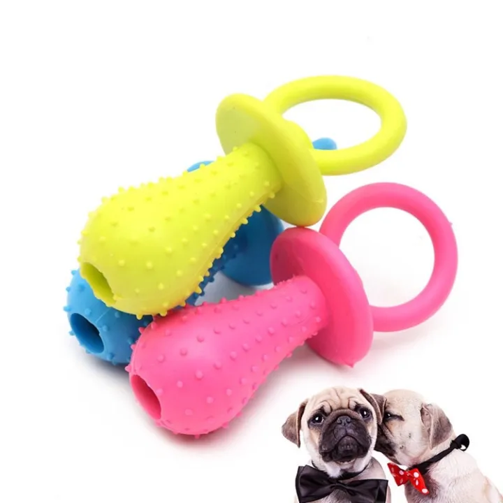 Dog toy Rubber mini pacifier dog chewing toy toot | Lazada PH