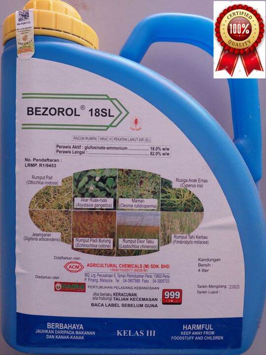 BEZOROL 4L (GLUFOSINATE-AMMONIUM) | Lazada