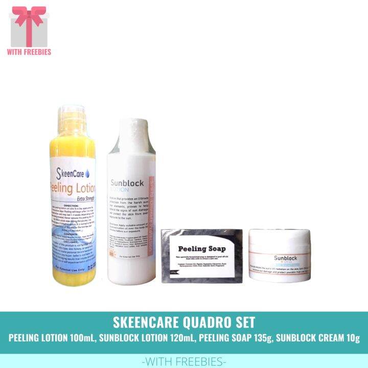 SkeenCare Quadro Set (120ML Sunblock Lotion,100ML Peeling Lotion, 135g ...