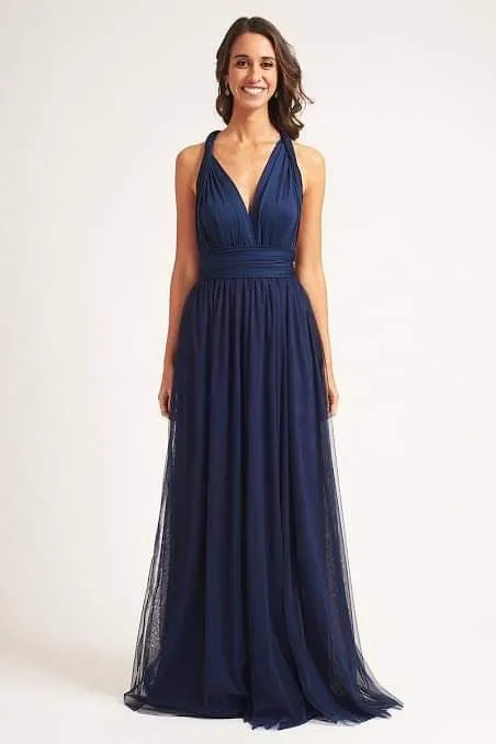 navy blue infinity dress with tulle | Lazada PH