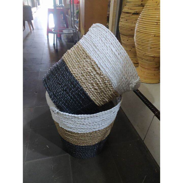 Keranjang anyaman serba guna isi 2/ Keranjang anyam tempat sampah ...
