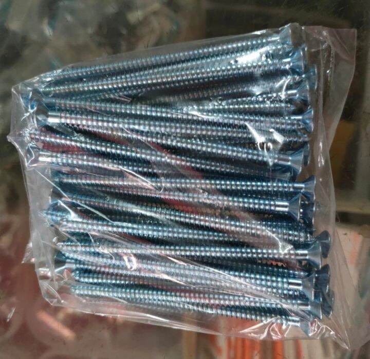 ( 20 pcs ) sekrup 8x3 ( 76 mm ) kepala datar / sekrup skrup scrub baut ...