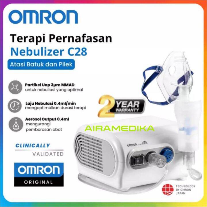 OMRON Nebulizer Compressor NE C28 Alat Terapi Uap Pernafasan | Lazada Indonesia