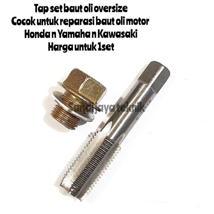 tap baut oli oversize motor set baut 19 kunci 17 Tap M14x1.5 SKC cocok juga untuk baut oli mobil ...