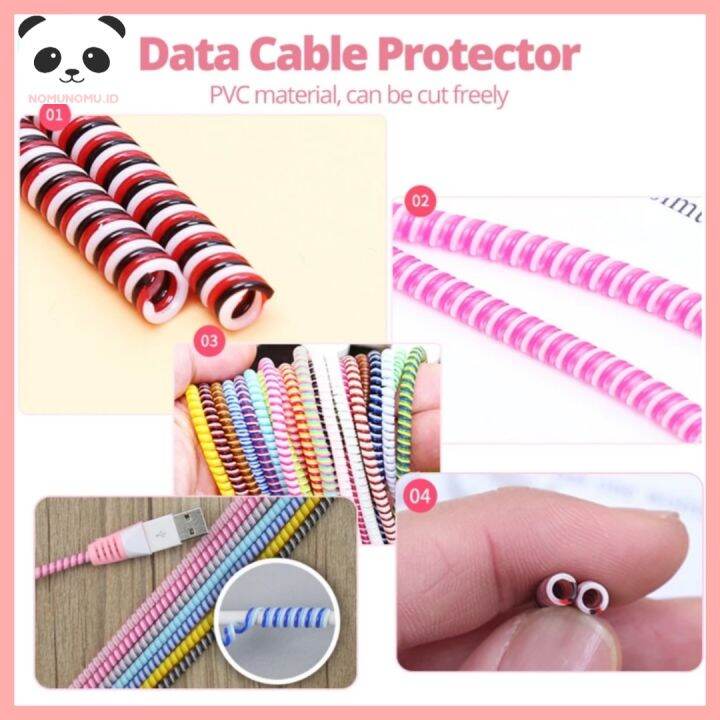 Pelindung Kabel Charger Data Cable Protector Spiral Warna Warni 1 Warna ...