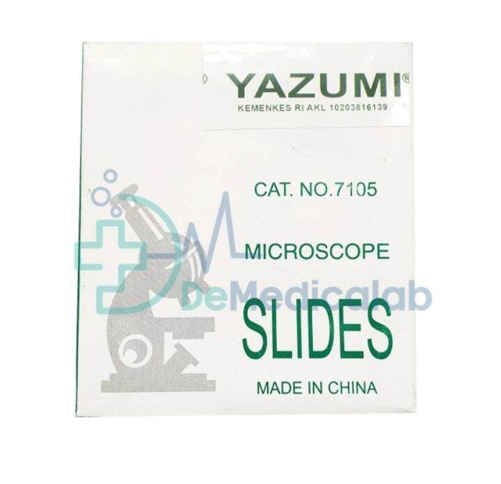 Object Glass Hijau / Kaca Preparat 7105 Microscope Slides Yazumi ...