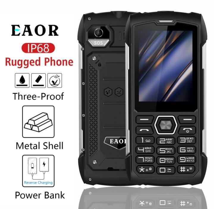 EAOR 2G 4000ทนทาน MAh แบตเตอรี่ก้อนใหญ่ IP68แบตสำรองกันน้ำ2.8 IPS หน้าจอขนาดใหญ่0.3M กล้อง MTK ...