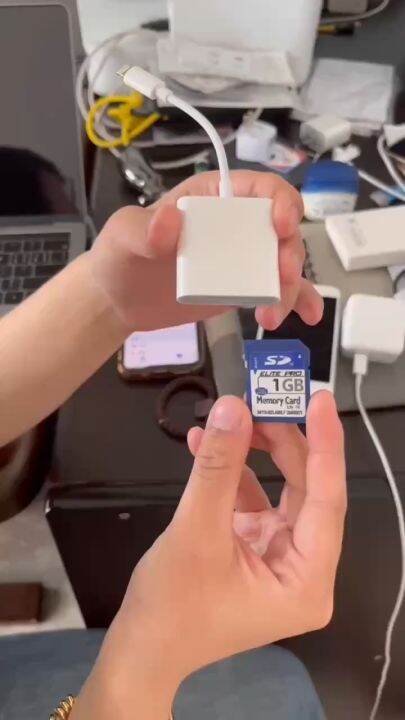 IP to SD Card Reader, Lightn-ing to SD / TF Card Camera Reader Adapter ...