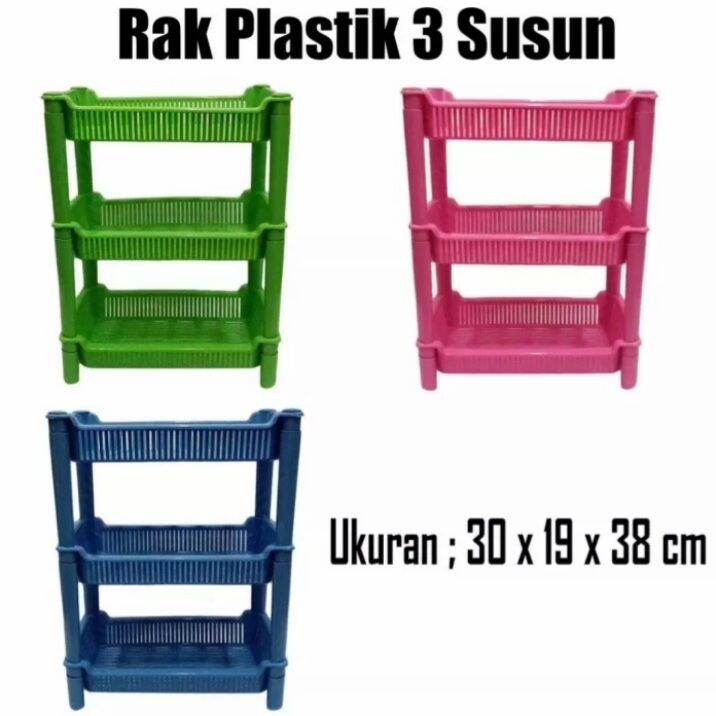 Rak Mini Susun 3 Rak Plastik Segi Serbaguna | Lazada Indonesia