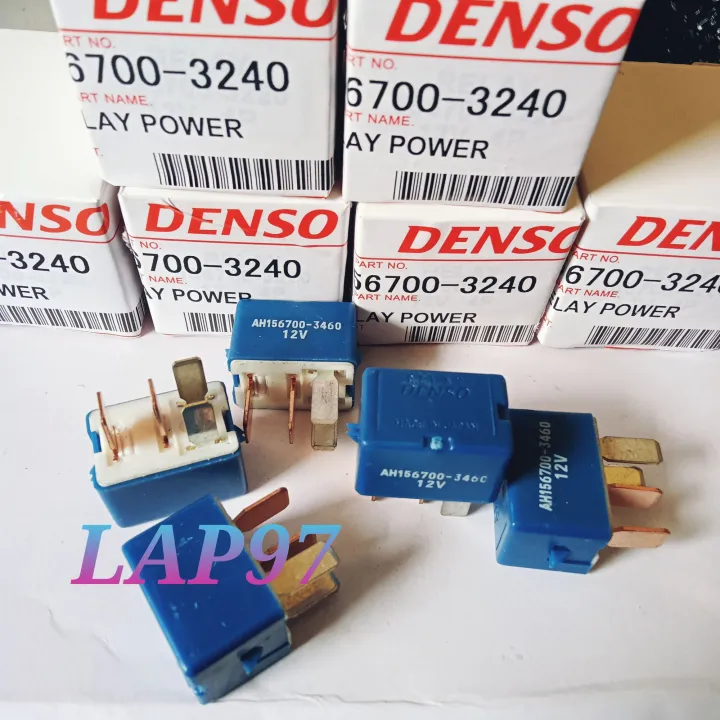 RELAY BIRU DENSO UNIVERSAL SEMUA MOBIL 12V KAKI 4 RELAY AC ASLI ...