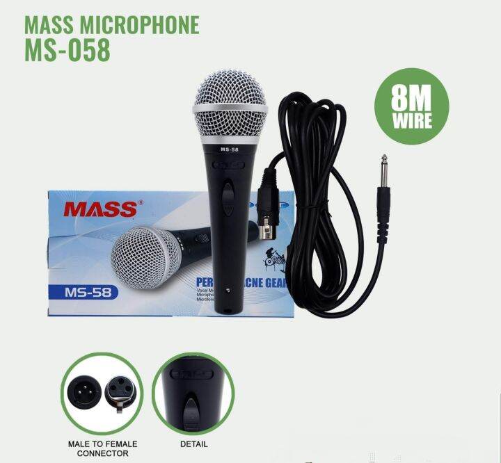 LILY Mass brand Professional Dynamic Karaoke Handheld Wired Microphone ...