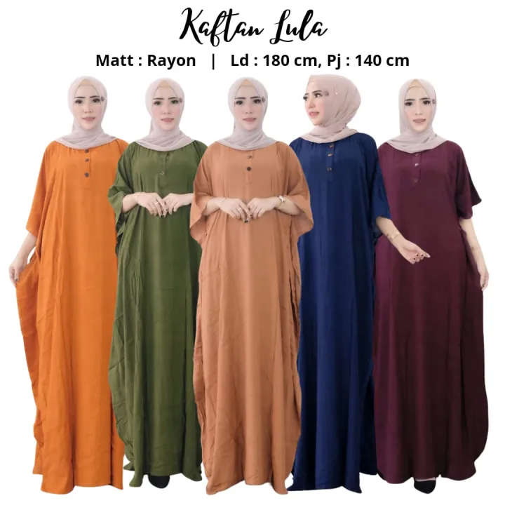 Kaftan Daster Polos Warna Ukuran Super Jumbo Muat Sampai 100 kg Adem ...