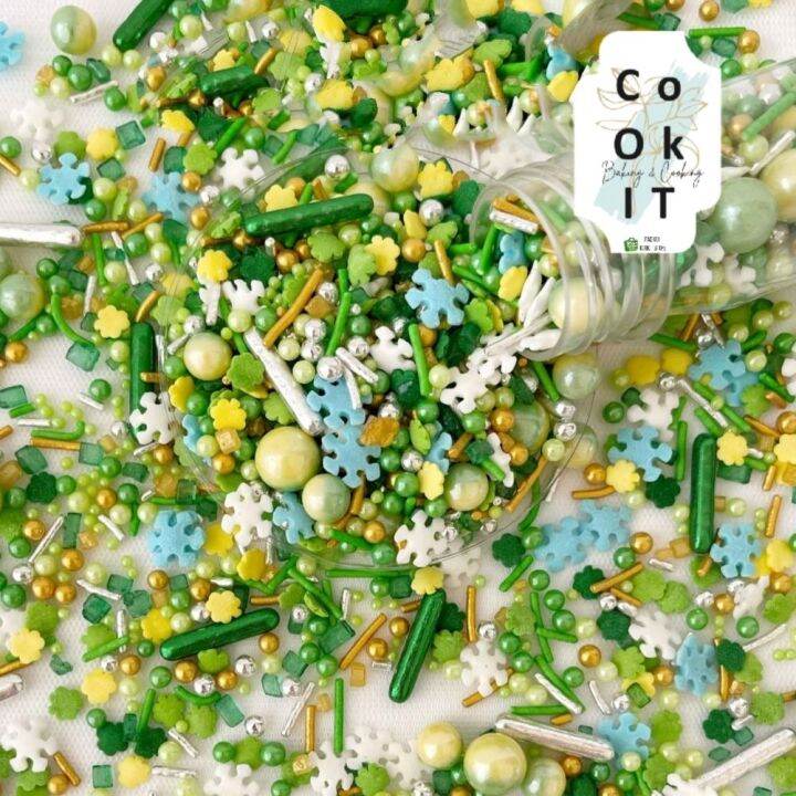 Taburan Dekorasi Kue / Sprinkle Cake Bisa Dimakan Varian Frozen Green ...