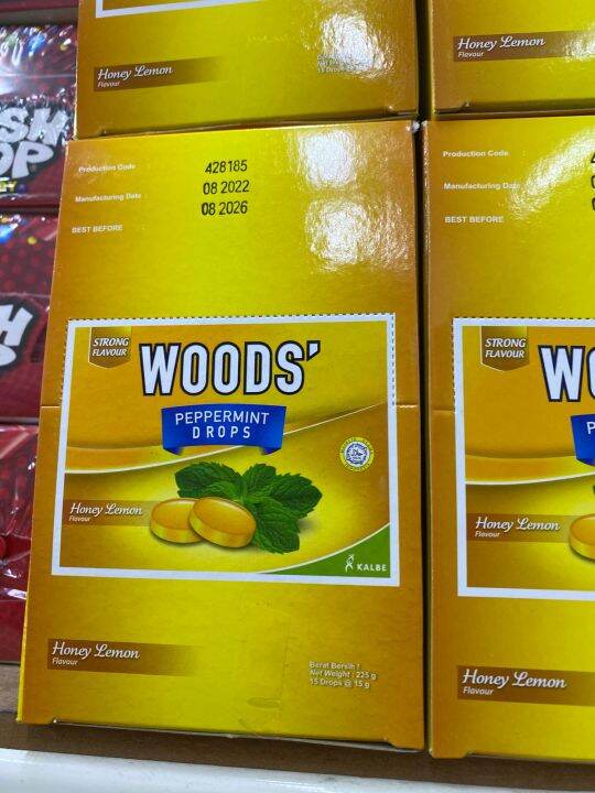 Woods Peppermint Drops Honey Lemon 15x15g | Lazada