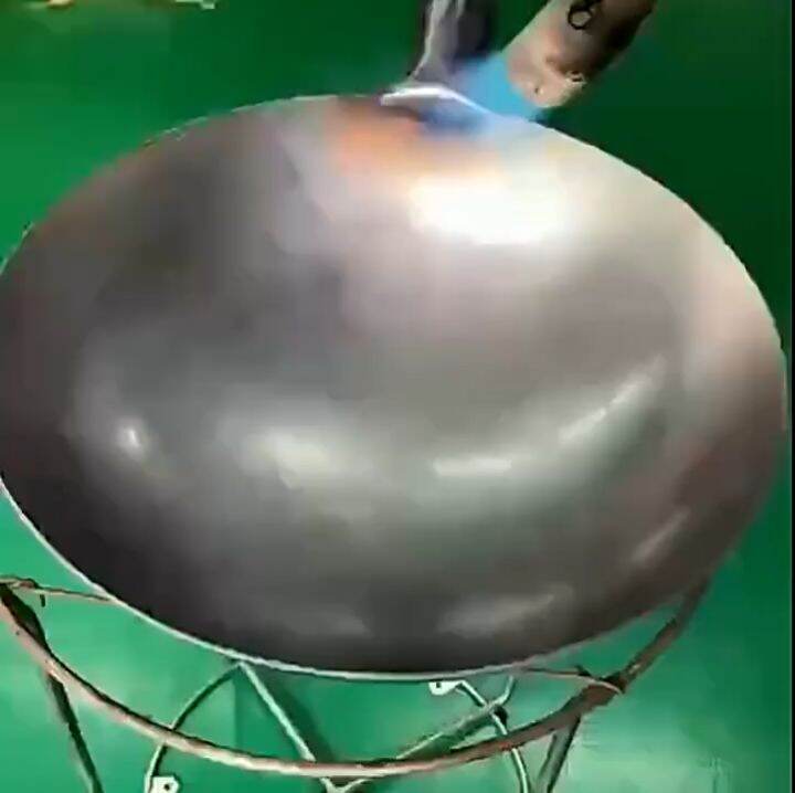 32 34 36 38cm Thickened Uncoated Pre-adjusted Carbon Steel Wok Cooking ...