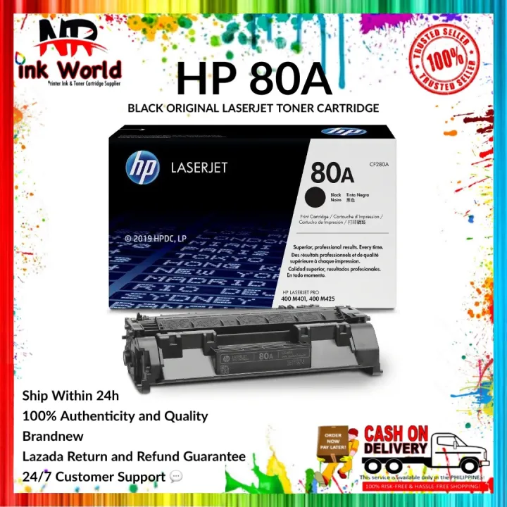 HP 80A Black Original LaserJet Toner Cartridge (CF280A) | Lazada PH