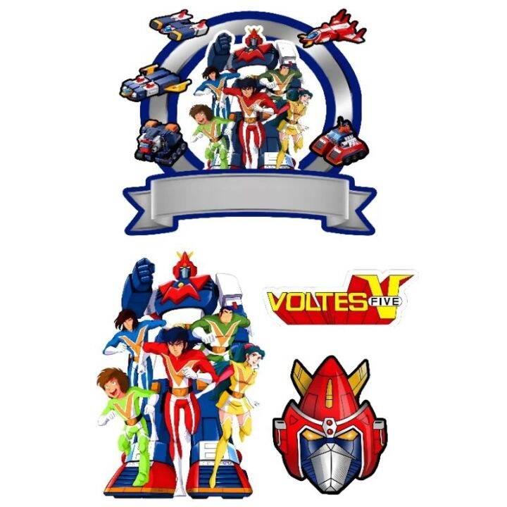 Customize VOLTES FIVE 5 V Theme Party Cake Cupcake Printed Topper ...