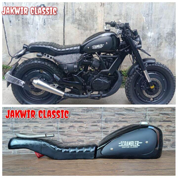Jok japstyle motor custom model xsr scrambler dan tangki scrambler ...