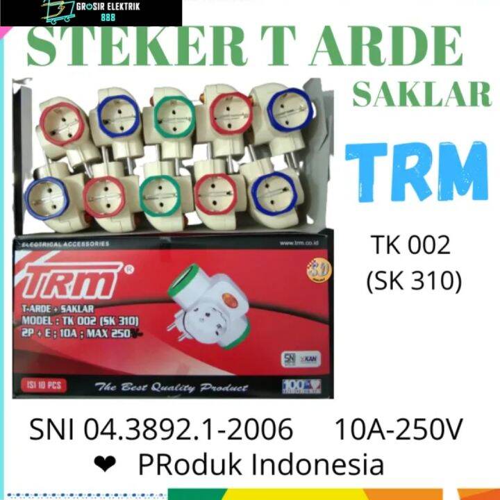 Trm SK-310 T Arde Saklar Lampu SNI / Steker T Arde Saklar / Colokan Listrik (Harga 1 Bj ...