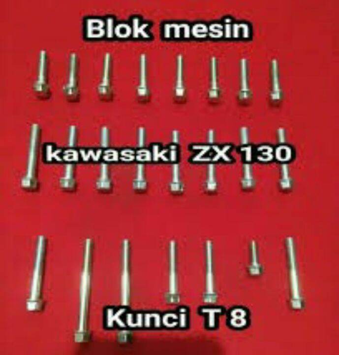 baut set blok mesin motor Kawasaki zx 130 | Lazada Indonesia