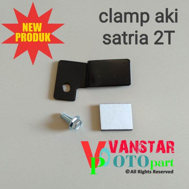 bracket penjepit clamp aki satria 2 tak hiu lumba fullset sesuai foto ...